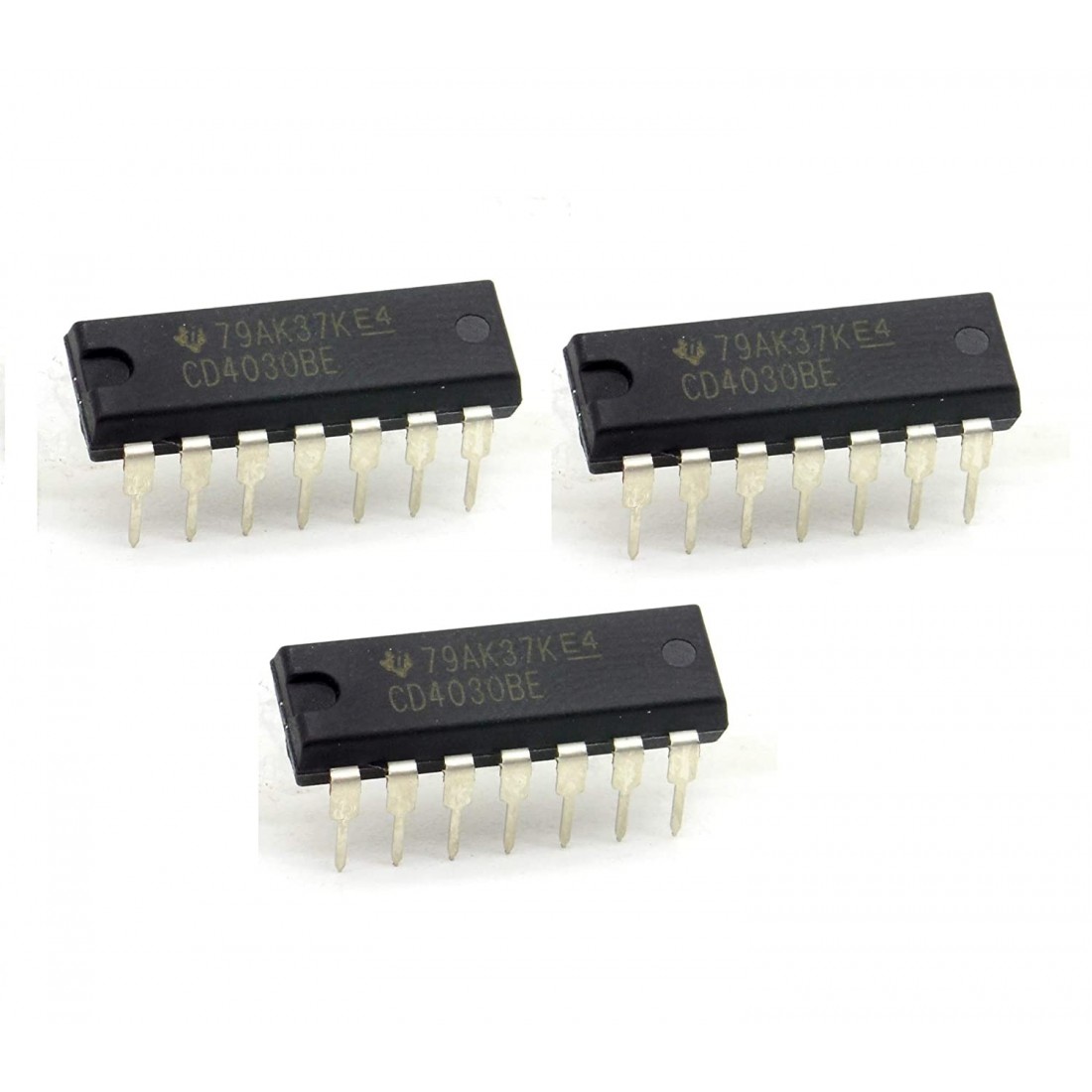 3Pcs CD4030BE 4030 IC Quad XOR Gate, 4 Gate, 2 Input, 6.8 mA, 3V to 18V, DIP-14
